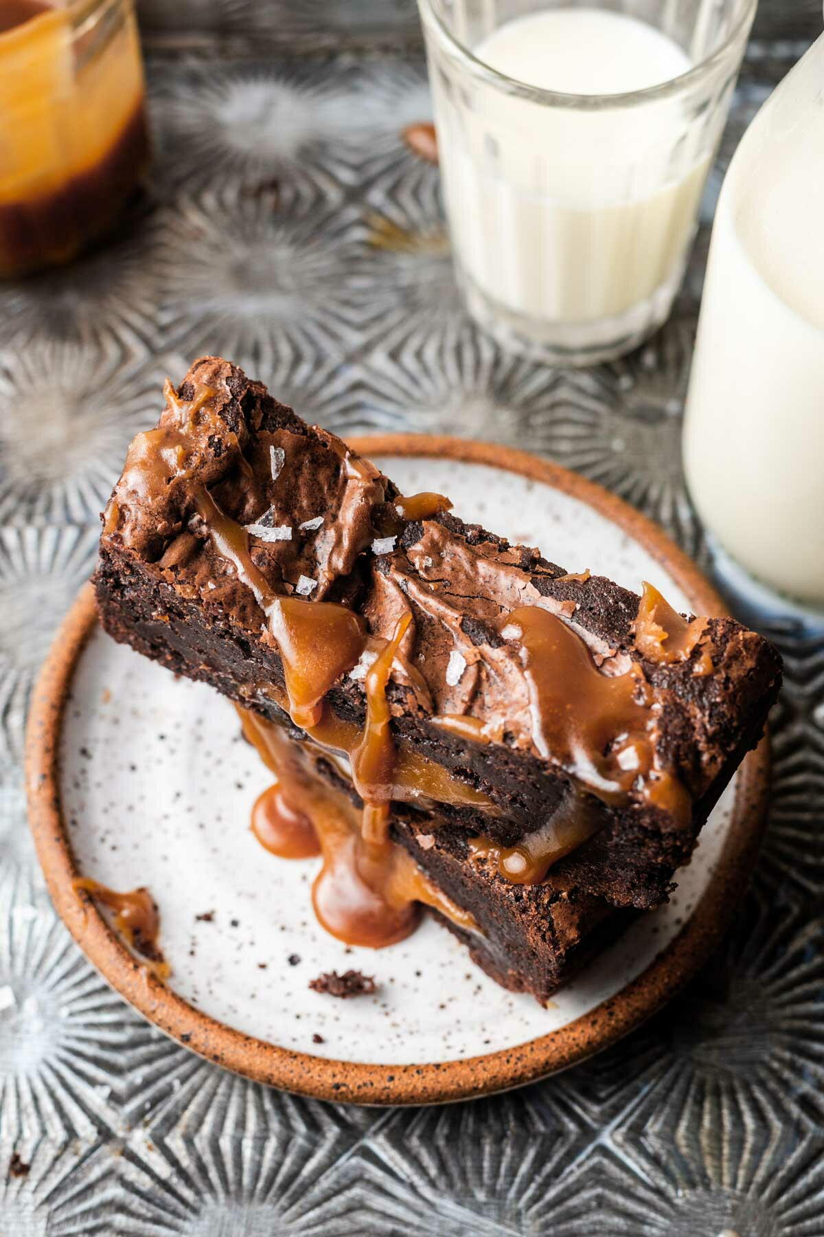 Small Batch Caramel Brownies | TheBestDessertRecipes.com