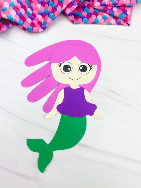 Mermaid Handprint Craft | AllFreeKidsCrafts.com