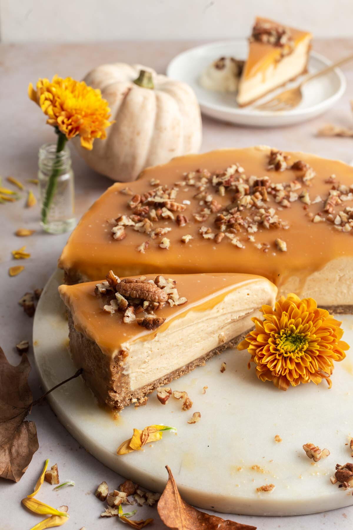 Caramel Pumpkin Cheesecake | TheBestDessertRecipes.com