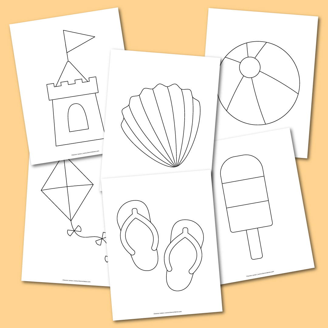 Free Printable Beach Coloring Pages | AllFreeHolidayCrafts.com
