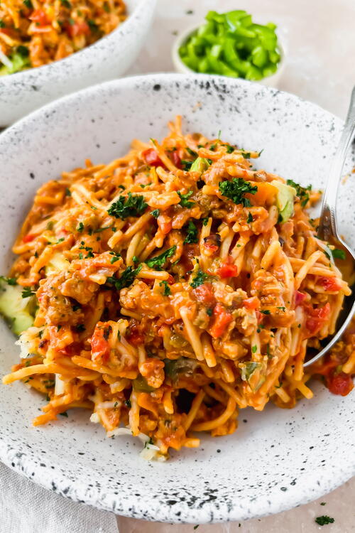 Mexican Spaghetti | FaveHealthyRecipes.com