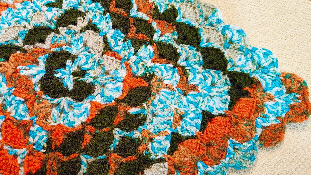 Crochet Shell In The Rounds Square Blanket ...