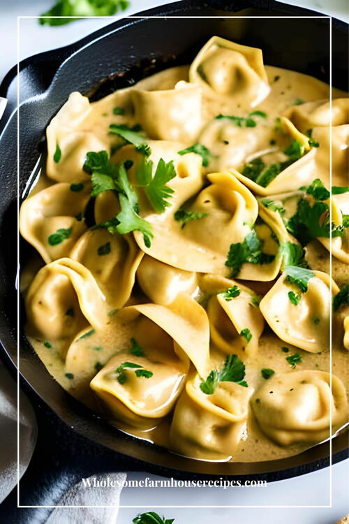 Creamy Garlic Parmesan Tortellini | AllFreeCopycatRecipes.com