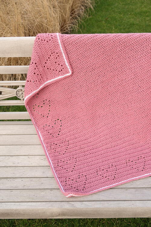 Hearts Baby Blanket | AllFreeCrochetAfghanPatterns.com
