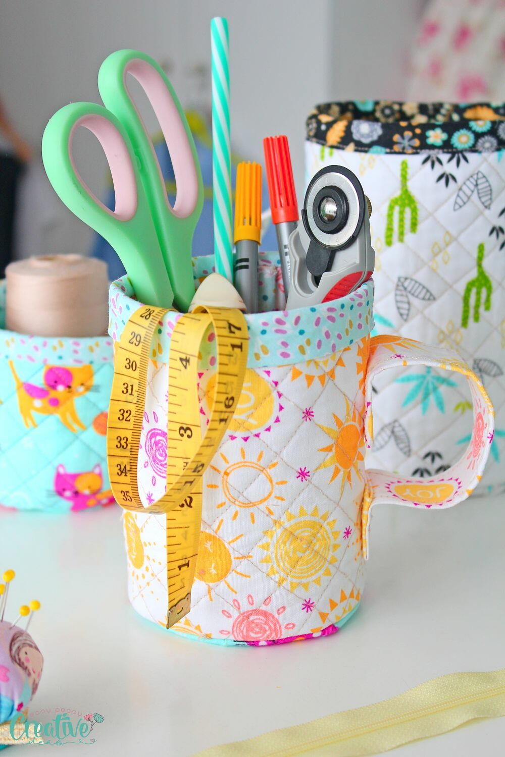 Quilted Mugs Sewing Tutorial | FaveQuilts.com