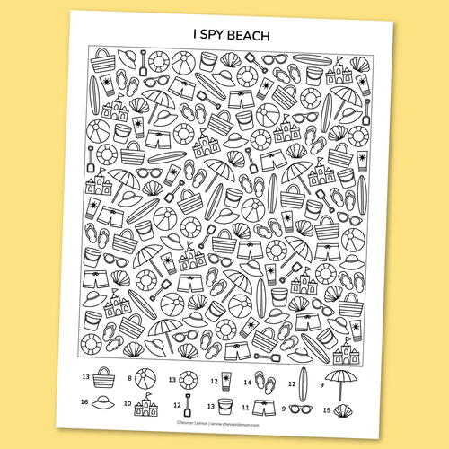 Printable I Spy Beach | DIYIdeaCenter.com