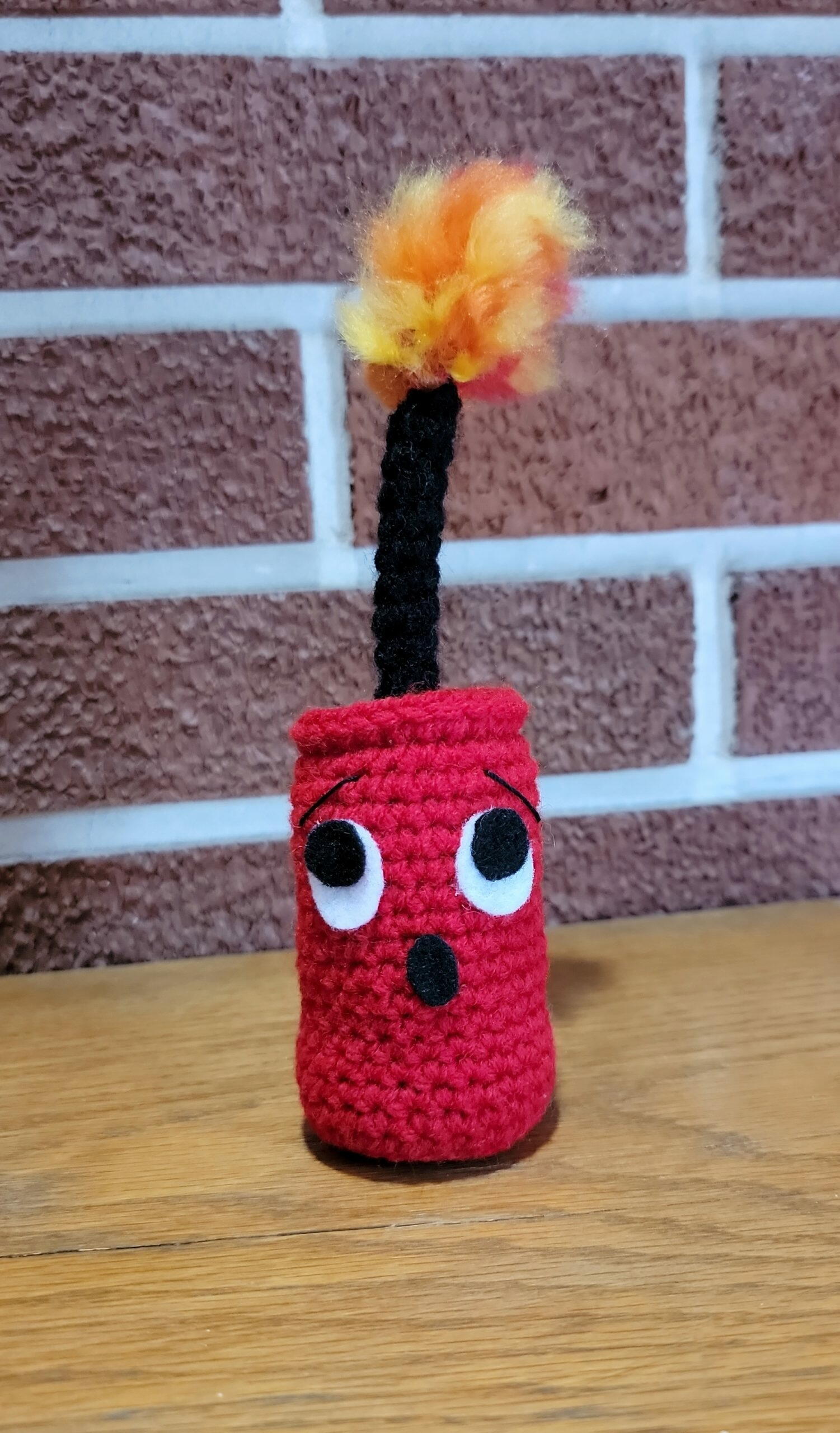'fraidy M-80 Amigurumi Firework | AllFreeCrochet.com 'fraidy M-80 Amigurumi Firework | AllFreeCrochet.com