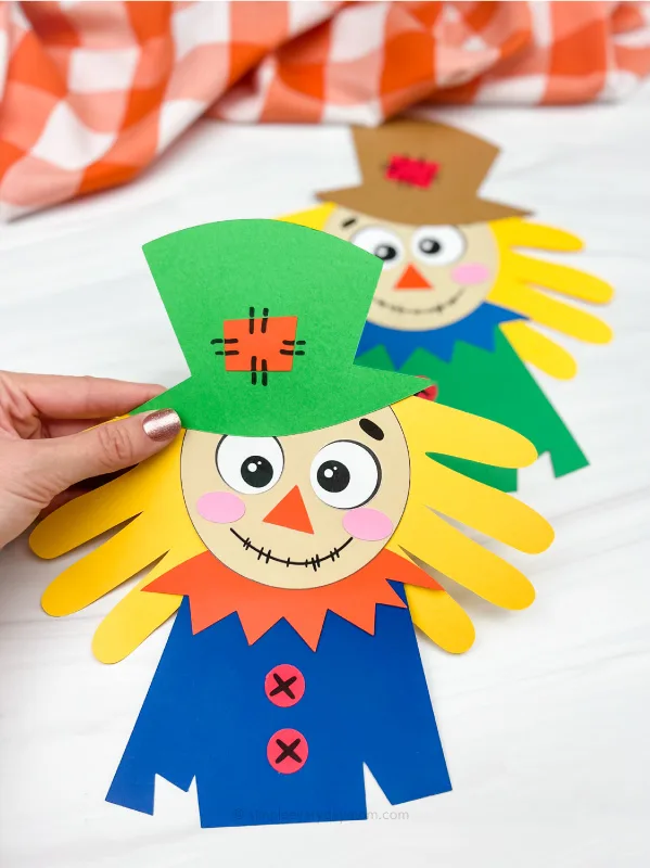 Scarecrow Handprint Craft | AllFreeKidsCrafts.com