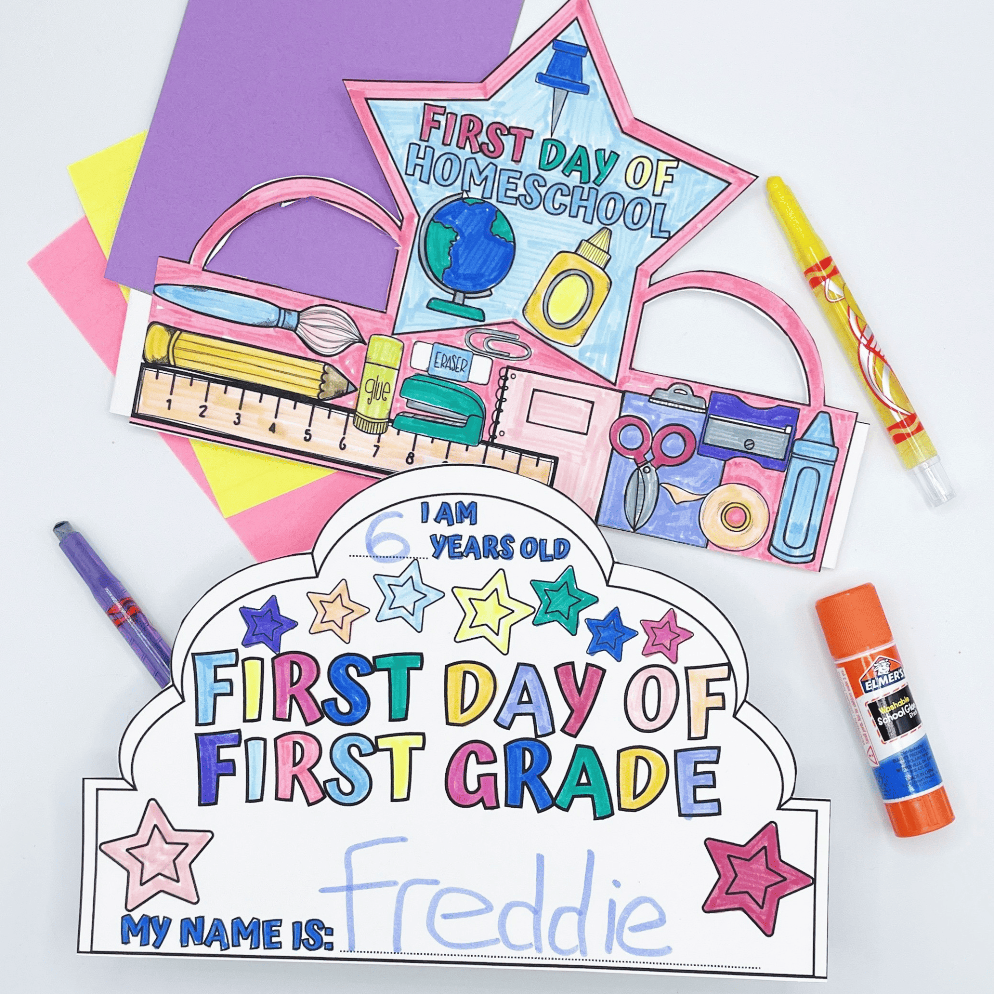 First Day Of School Crown Printable AllFreeKidsCrafts First Day Of School Crown Printable AllFreeKidsCrafts