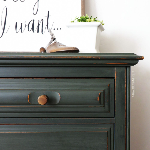 Cool Chippy Green Nightstands | DIYIdeaCenter.com