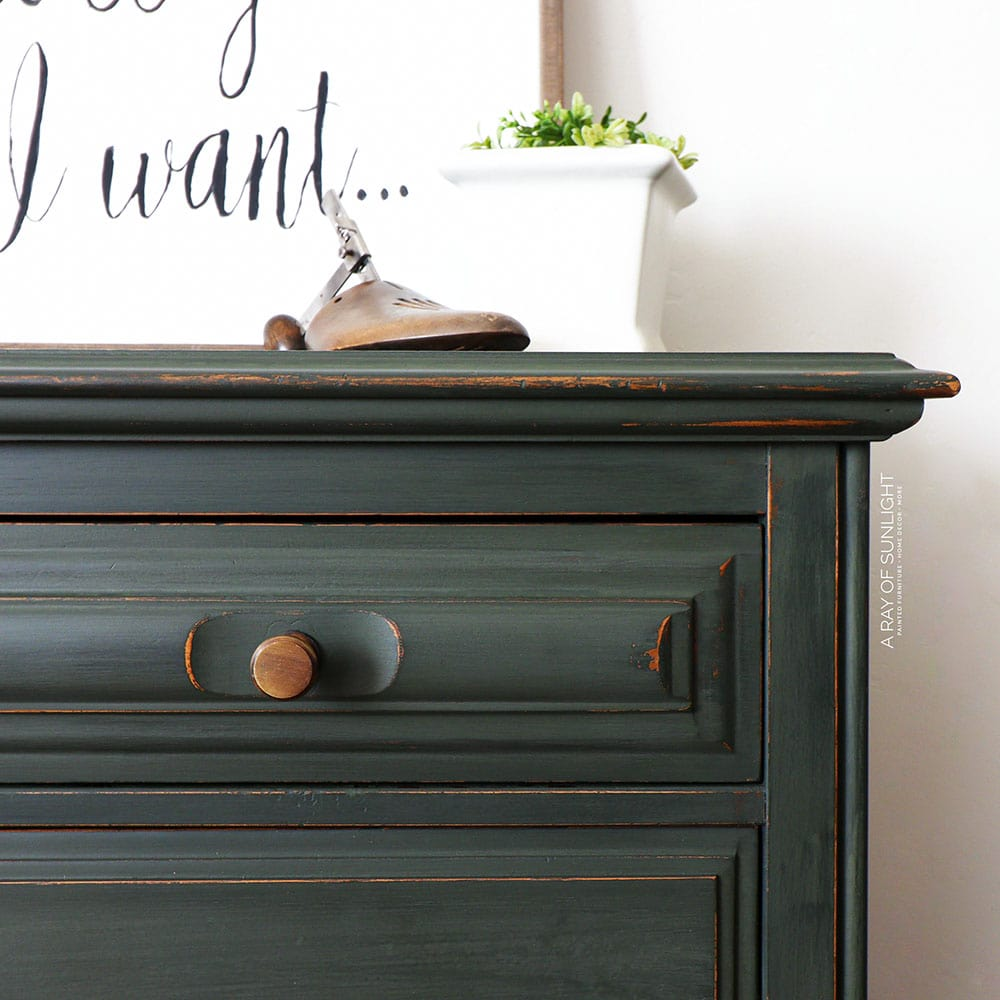 Cool Chippy Green Nightstands | DIYIdeaCenter.com
