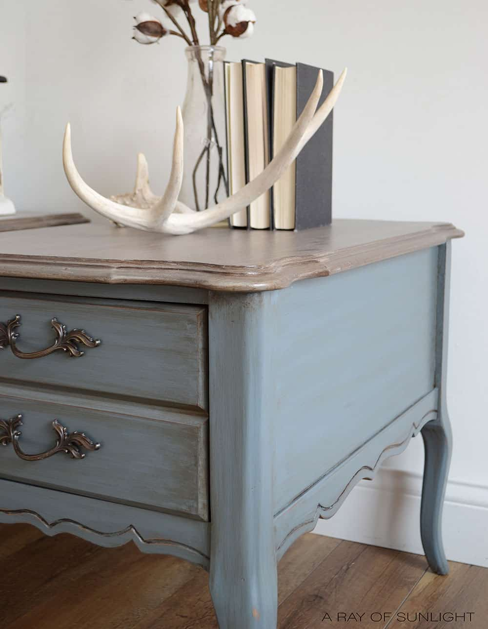 Chippy Blue Nightstands | CheapThriftyLiving.com