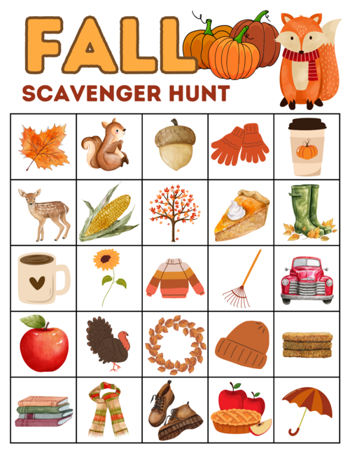 Fall Scavenger Hunt Ideas | DIYIdeaCenter.com