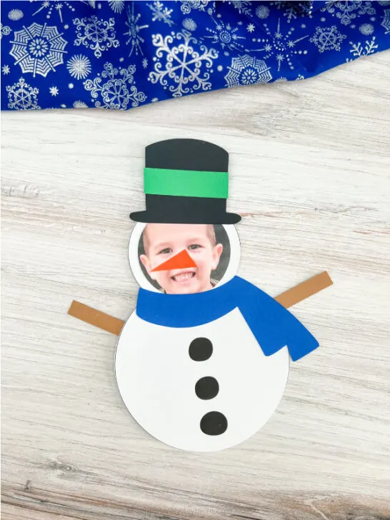 Snowman Photo Craft | AllFreeChristmasCrafts.com