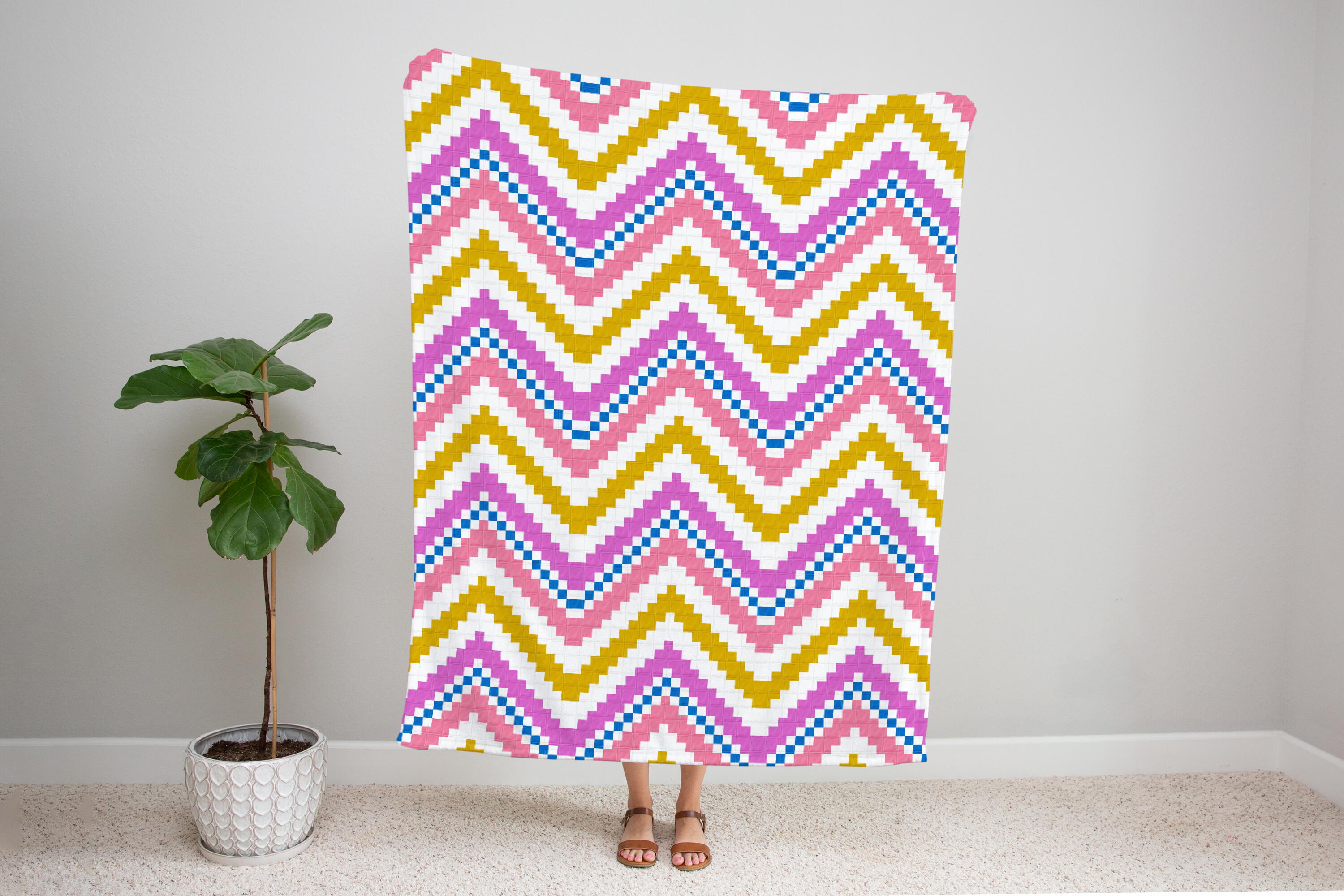C2c Chevron Crochet Blanket | FaveCrafts.com