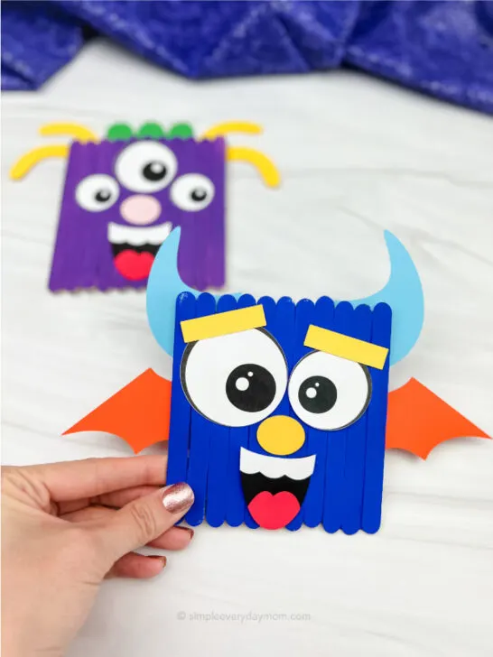 Monster Popsicle Stick Craft | AllFreeKidsCrafts.com