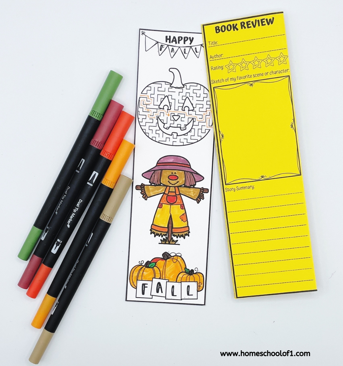 Fall Color In Bookmark | AllFreeKidsCrafts.com