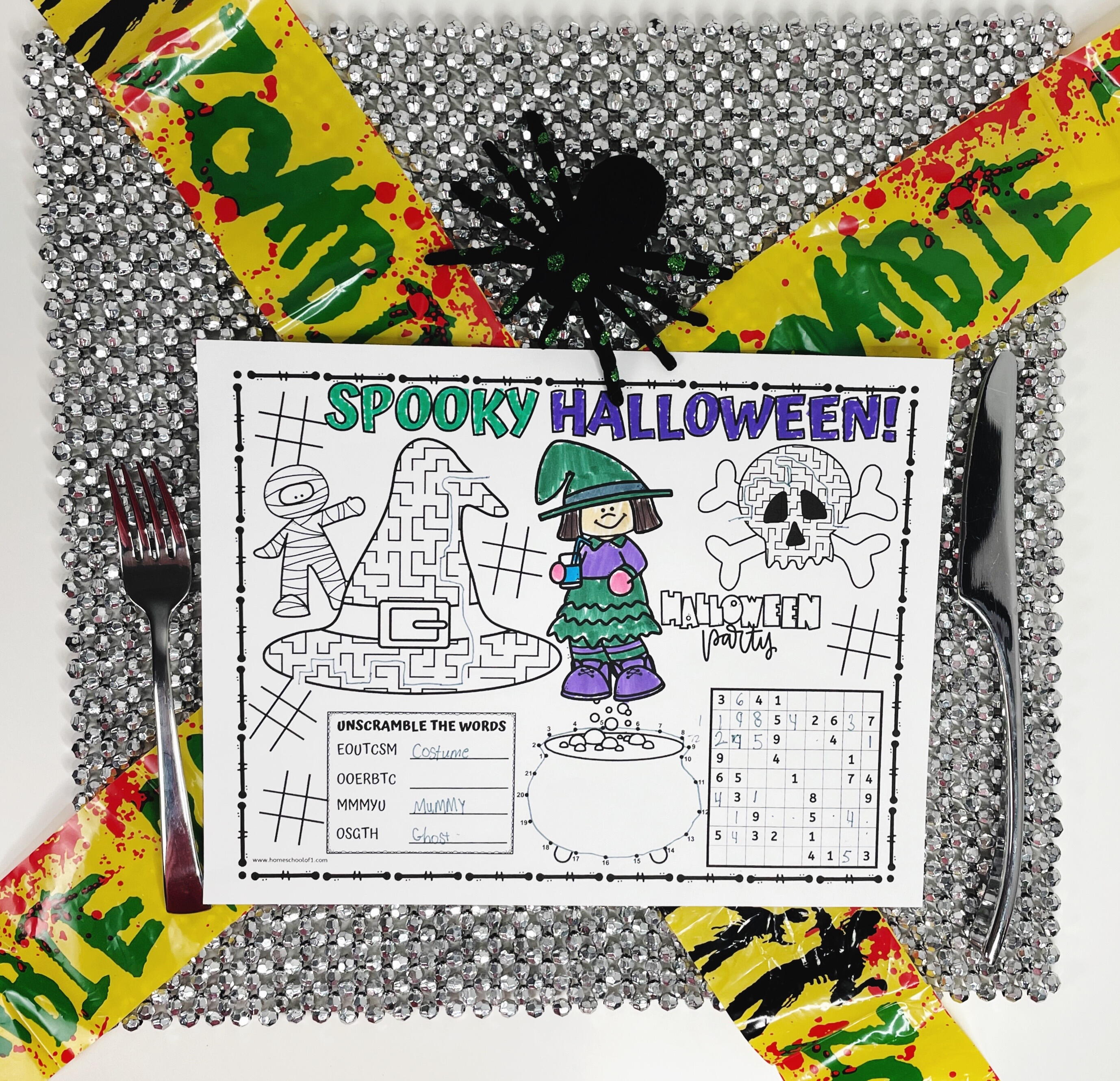 Halloween Printable Placemats | AllFreeHolidayCrafts.com