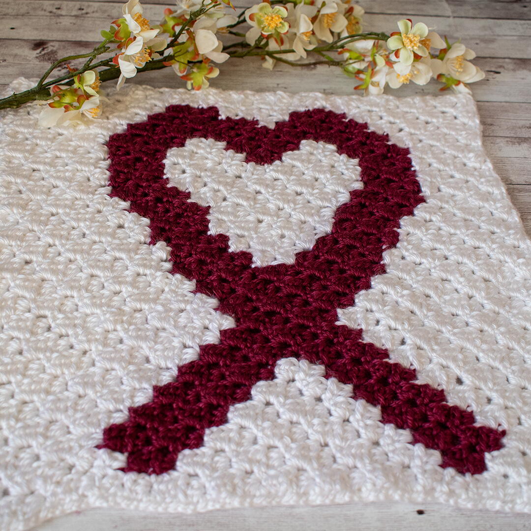 Cancer Ribbon Square | AllFreeCrochet.com