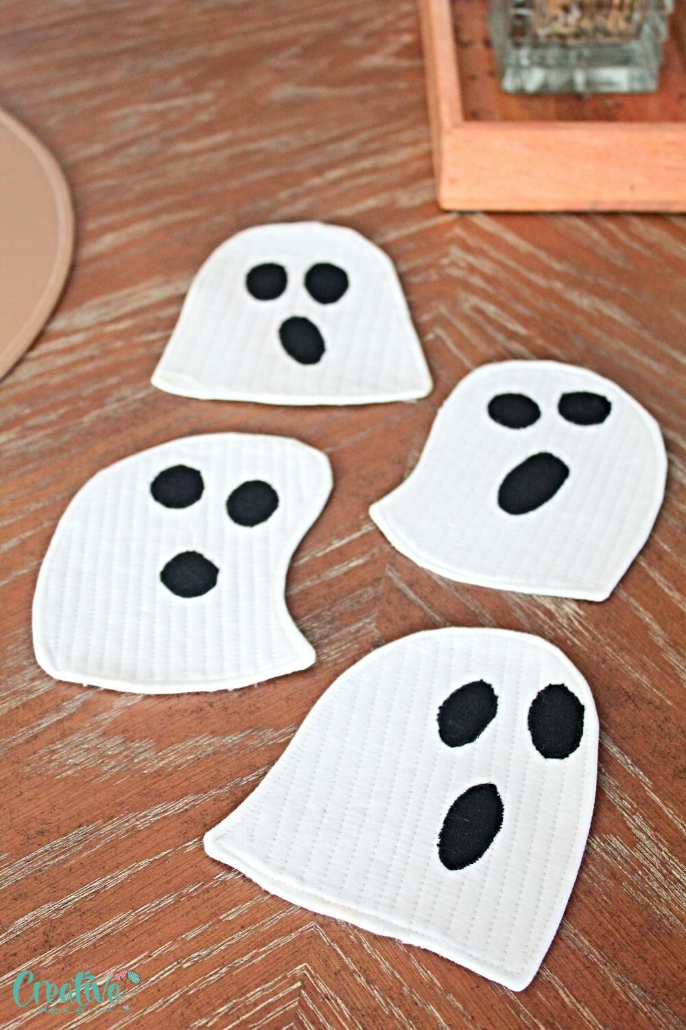 Ghost Coasters Sewing Pattern In 4 Designs | AllFreeHolidayCrafts.com