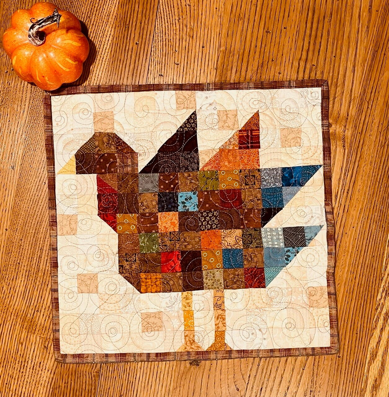 Tom Turkey Mini Quilt | AllFreeSewing.com