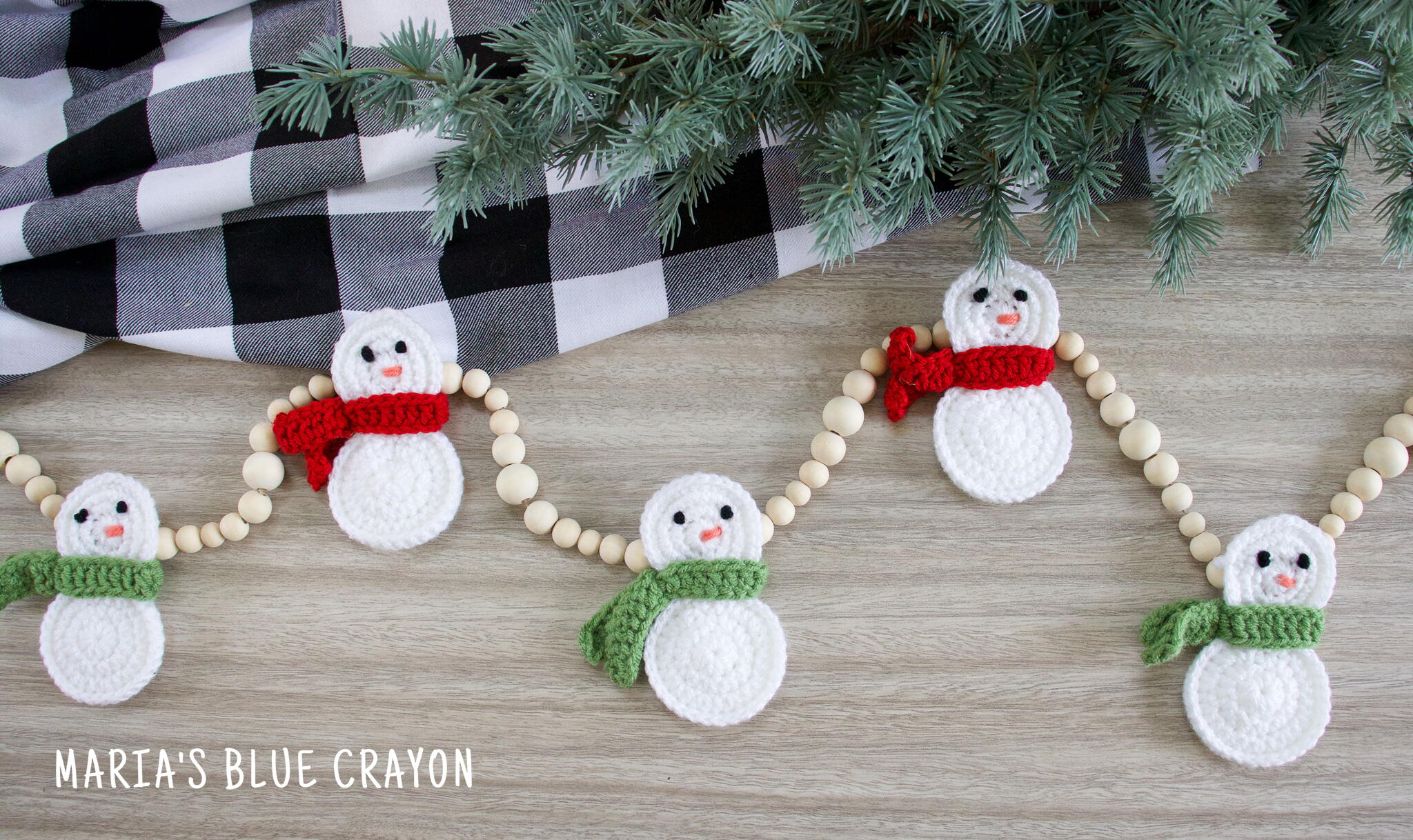 Snowman Garland | AllFreeCrochet.com