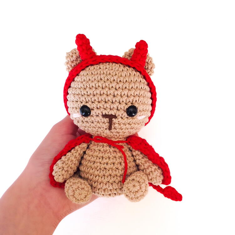 Didi Bear Devil Halloween Costume | AllFreeCrochet.com