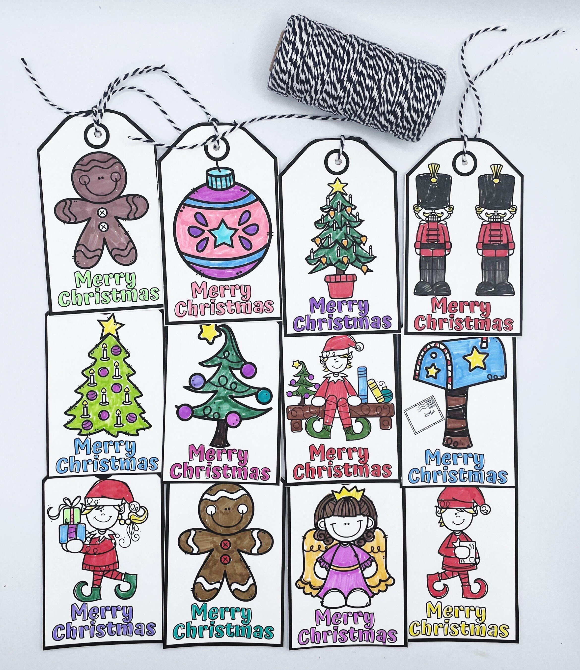 Free Christmas Gift Tags To Color | AllFreeChristmasCrafts.com
