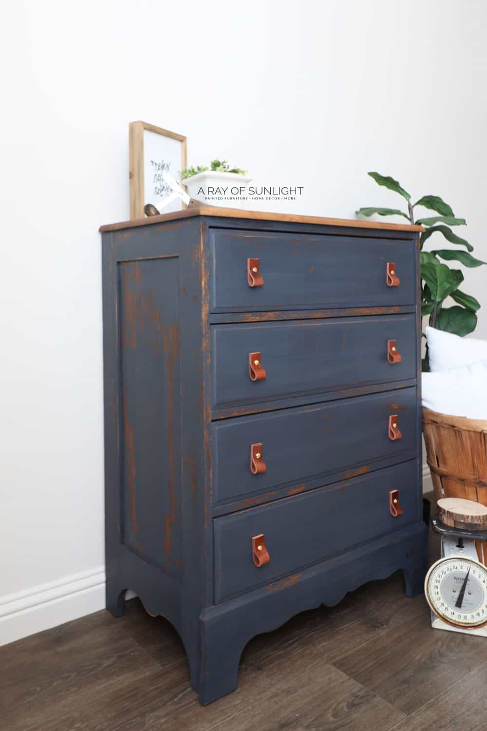 Chippy Blue Dresser | CheapThriftyLiving.com