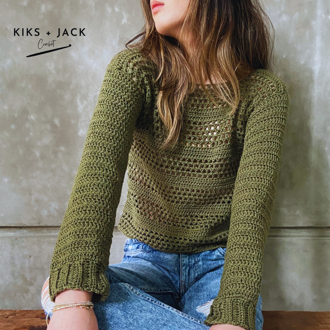 The Forest Walk Easy Crochet Sweater Free Pattern | AllFreeCrochet.com