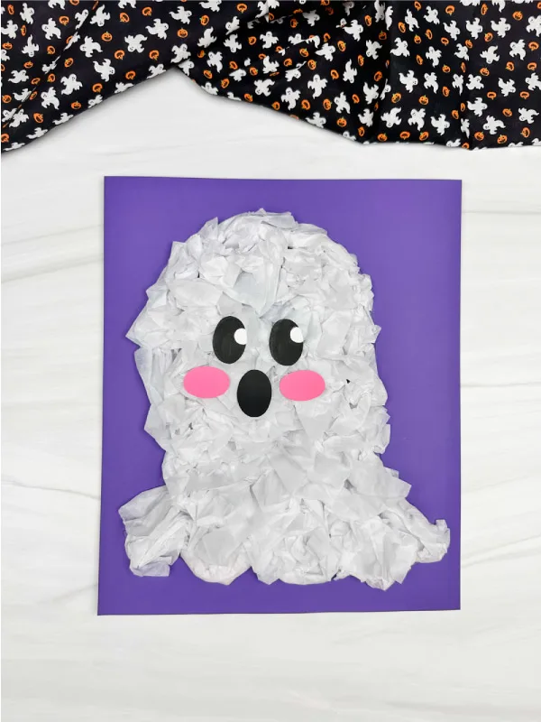 Tissue Paper Ghost Craft | AllFreeKidsCrafts.com