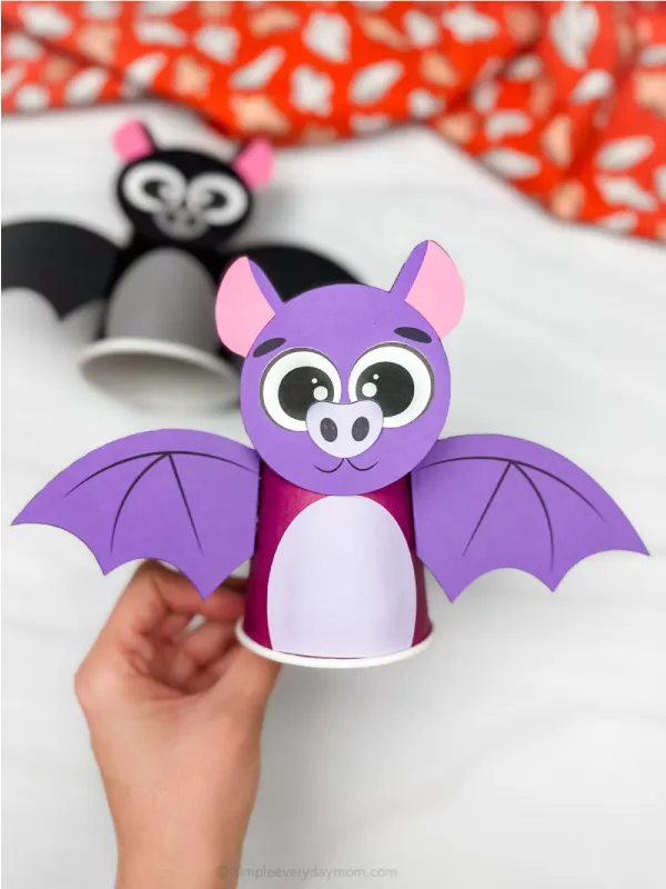 Cute Bat Paper Cup Craft | AllFreeKidsCrafts.com