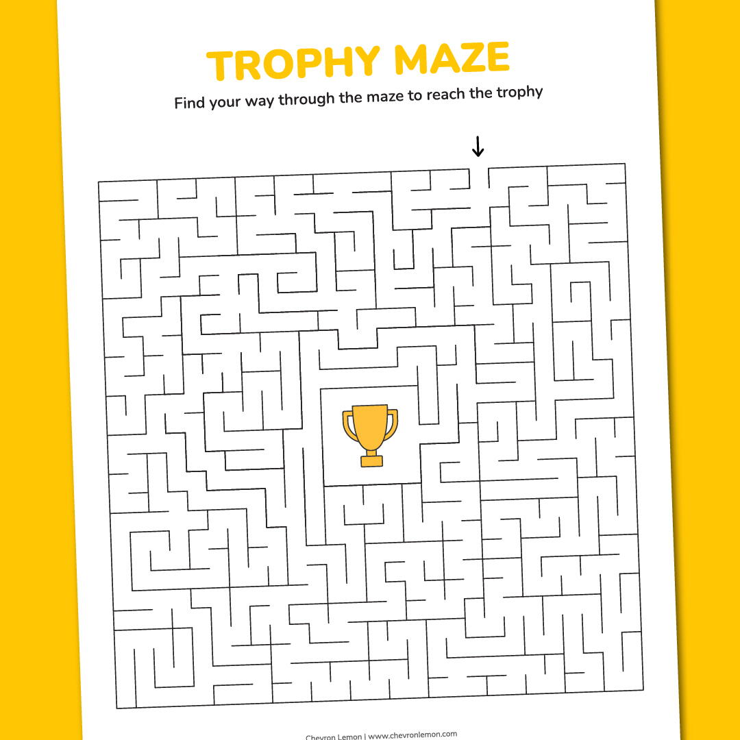 Printable Trophy Maze | FaveCrafts.com
