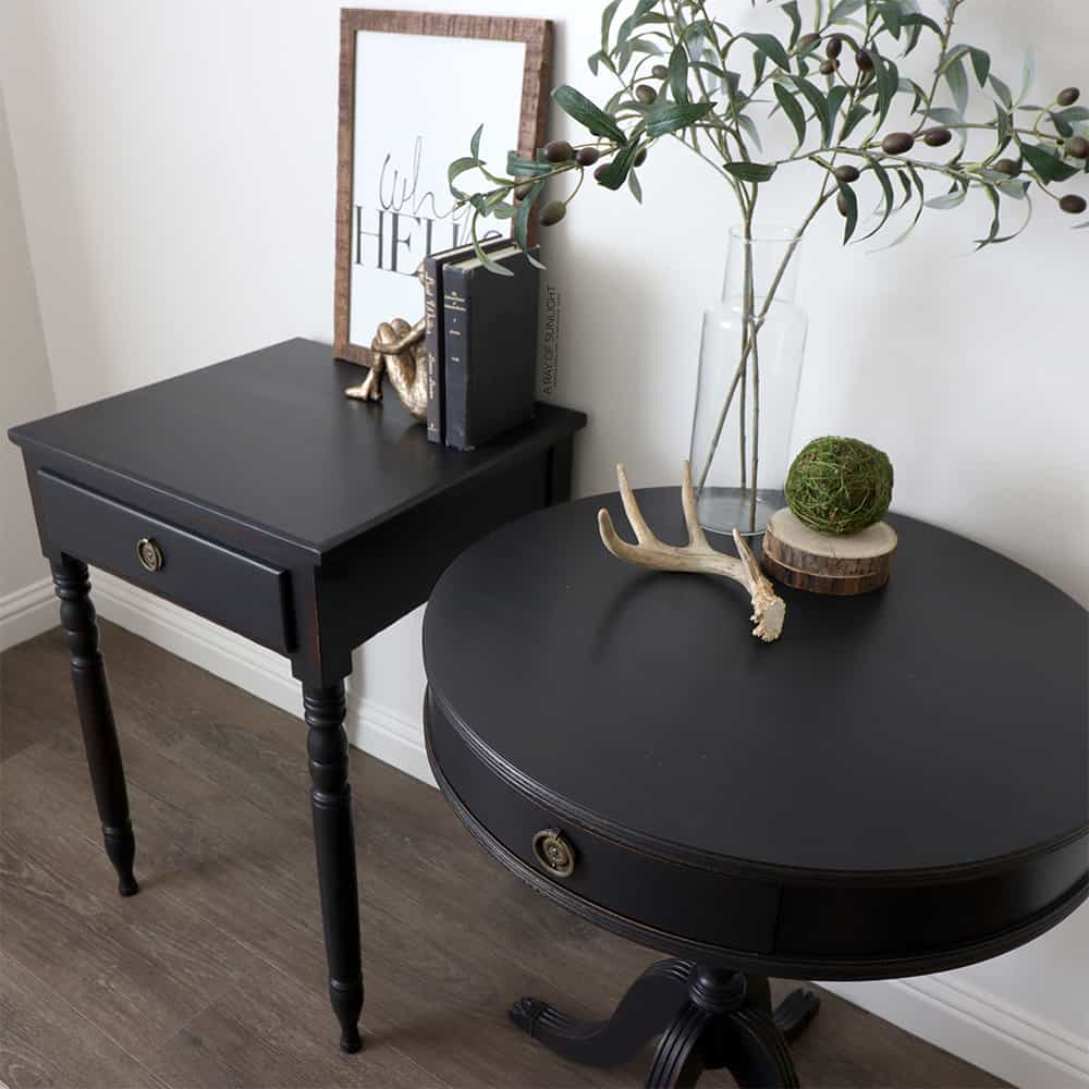 Painted Tables In Eclipse Black | DIYIdeaCenter.com