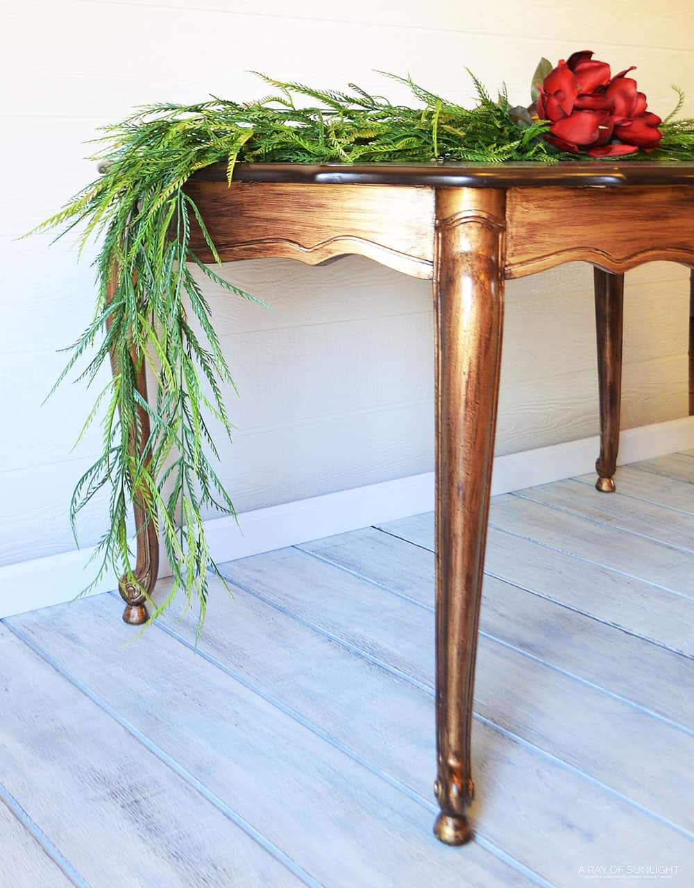 Stunning Gold Dining Table | DIYIdeaCenter.com