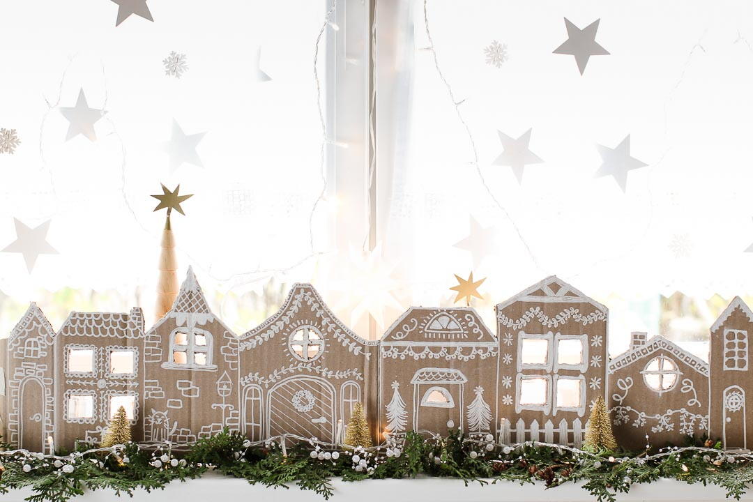 Christmas Village From Cardboard | FaveCrafts.com
