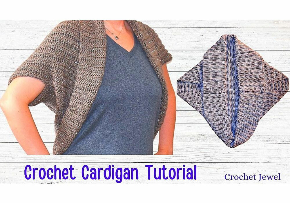 How To Make An Easy Cardigan Shrug For Women For Beginners Pattern ...