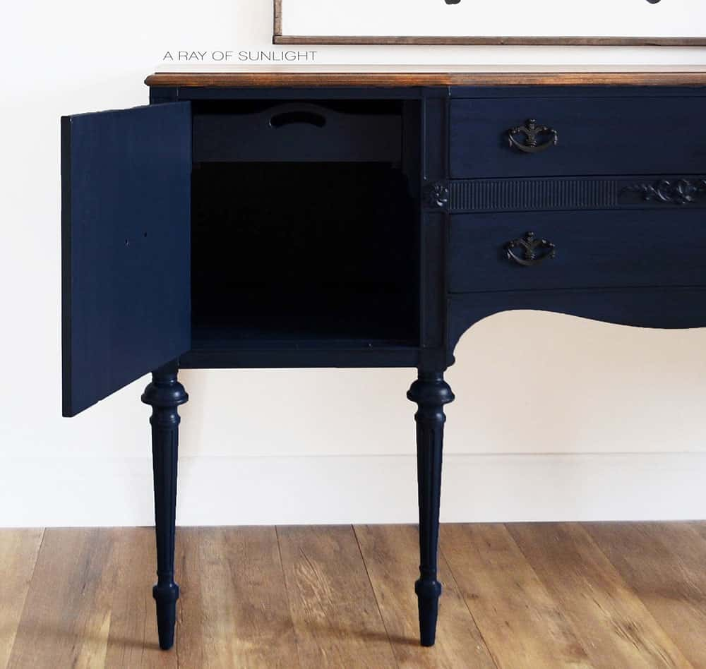 Gorgeous Dark Blue Buffet | DIYIdeaCenter.com