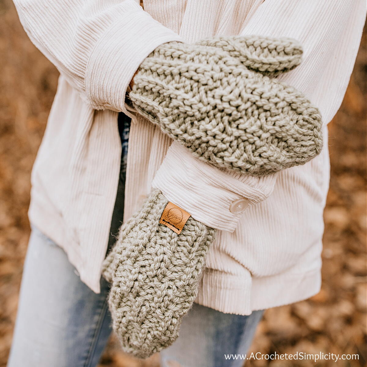 Frosty Air Chunky Crochet Mittens | FaveCrafts.com