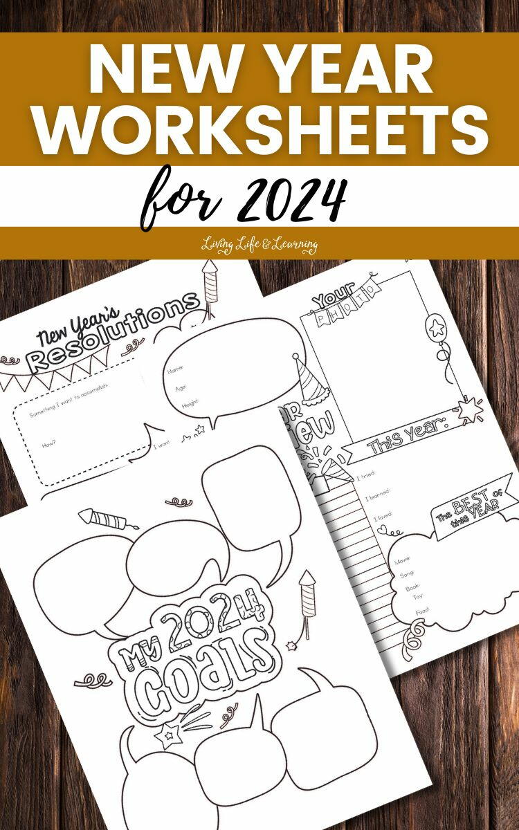 New Year Worksheets For 2024 | AllFreePaperCrafts.com