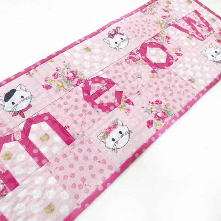 MEOW Quilted Table Runner Pattern | FaveQuilts.com