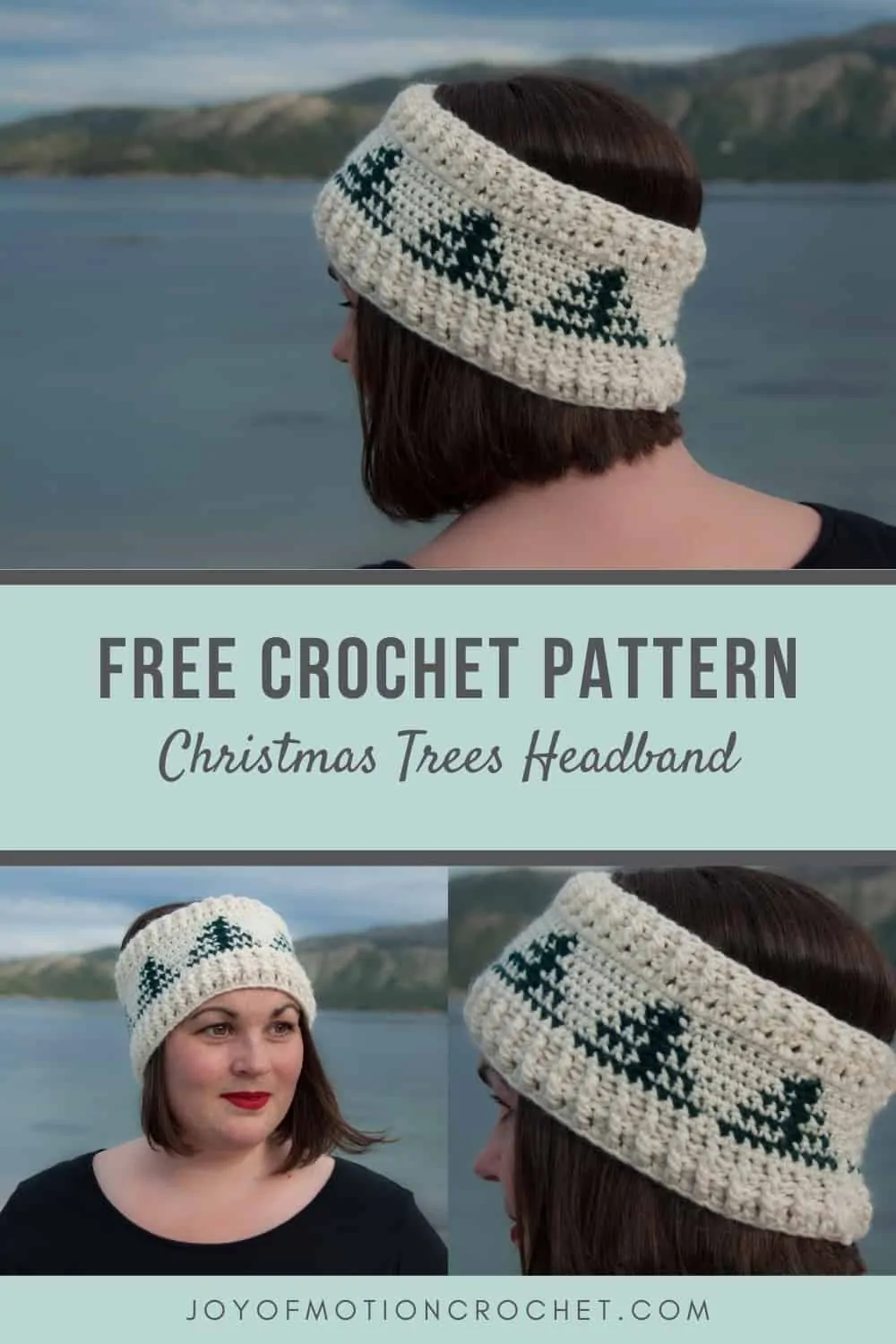 Christmas Trees Crochet Headband | AllFreeChristmasCrafts.com