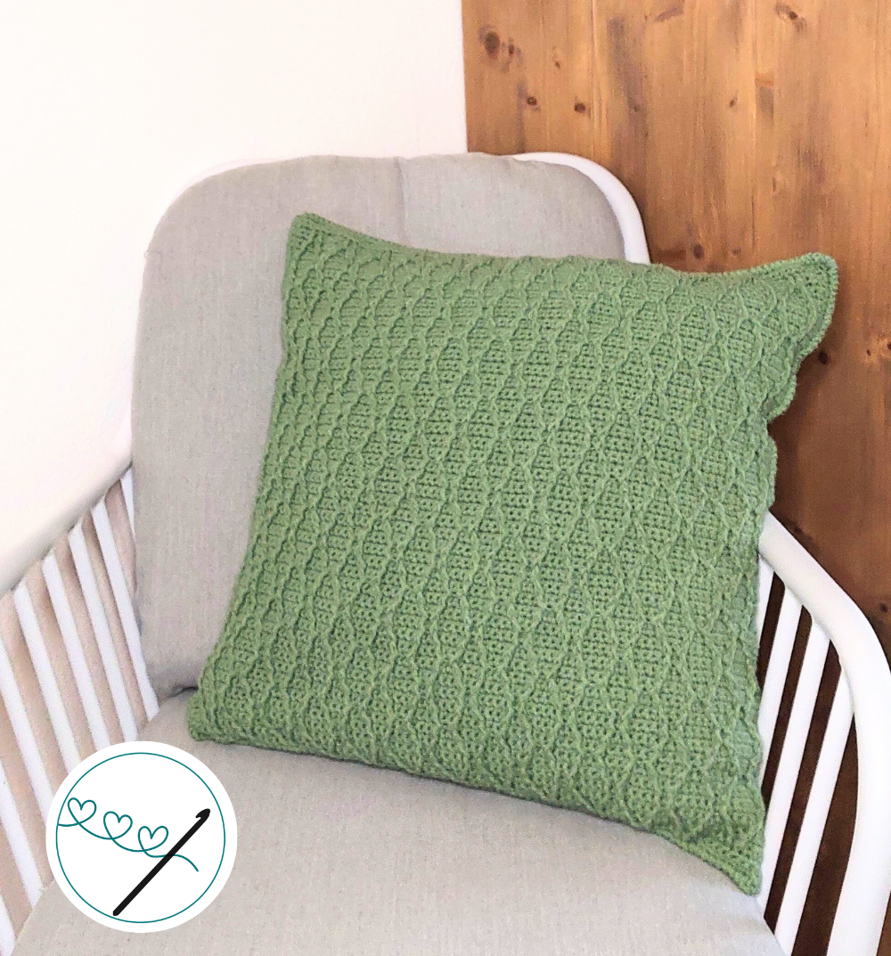 Raised Waves Pillow | AllFreeCrochet.com