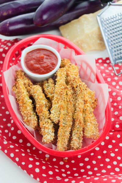 Panko Eggplant Fries With Parmesan Recipe | FaveSouthernRecipes.com
