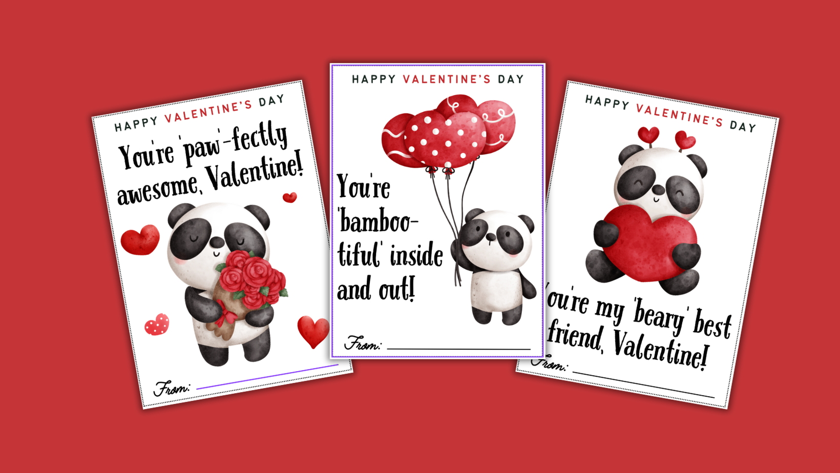 Free Printable Panda Valentine Cards | AllFreeKidsCrafts.com