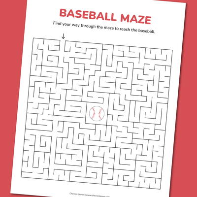 Printable Baseball Maze | DIYIdeaCenter.com