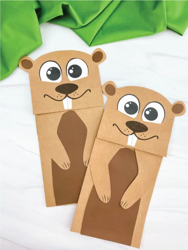 Groundhog Paper Bag Puppet | AllFreeKidsCrafts.com