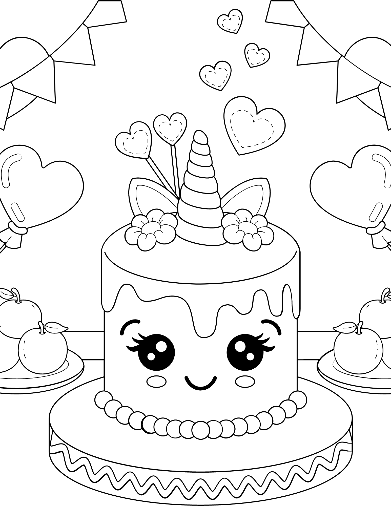 Free Printable Cute Kawaii Food Coloring Pages | DIYIdeaCenter.com