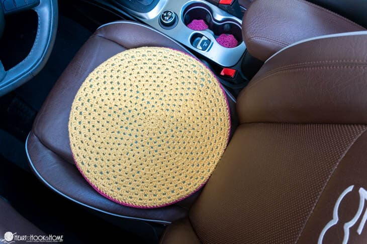 Car Seat Cushion | AllFreeCrochet.com
