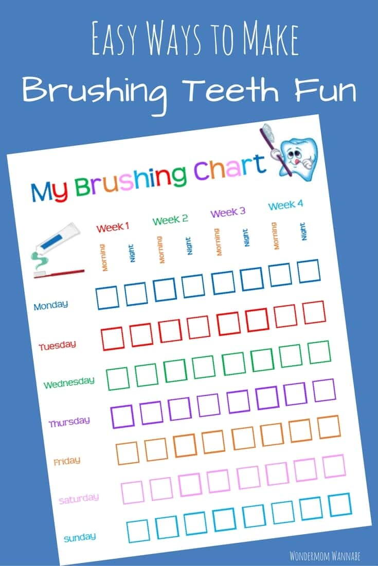 How To Improve Kids’ Dental Hygiene + Free Tooth Brushing Chart ...